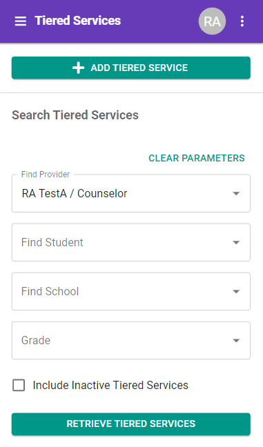 Searching for tiered services – eCSSS Lōkahi Mobile App Help